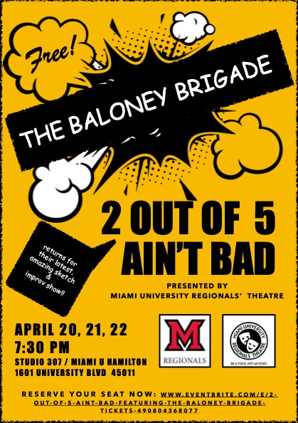 2 OUT OF 5 AIN’T BAD Improv on April 20-22 | Behind the Curtain Cincinnati
