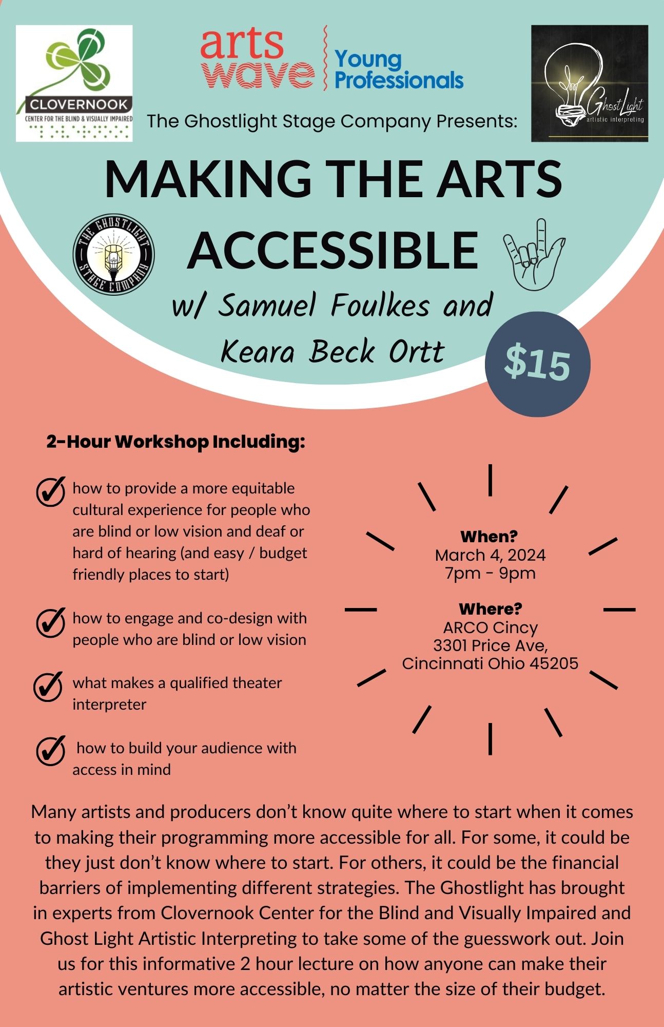 Making the Arts Accessible Workshop On March 4 (Online March 5-11) from ...